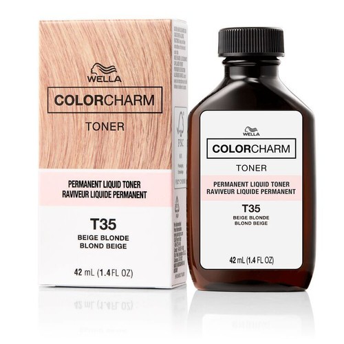 Wella Color Charm Permanent Liquid Hair Toner T35 Beige Blonde 1.4 FL ...