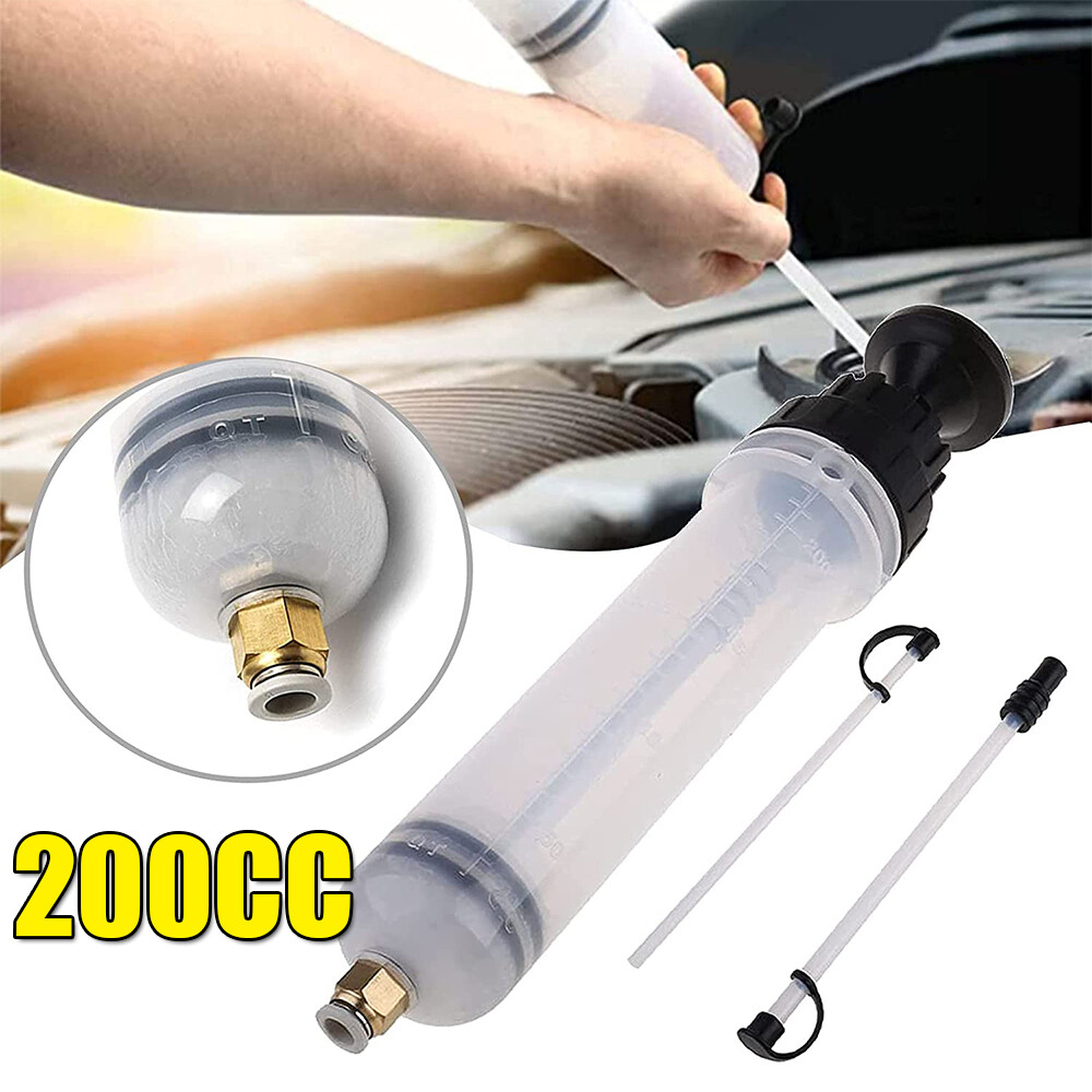 200CC Car Fuel Oil Extractor Brake Fluid Oil Change Syringe Fluid Pump ...