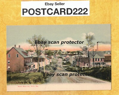 ME Milo 1901-07 udb vintage postcard HOUSES ON WEST MAIN ST MAINE | eBay