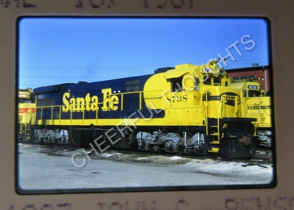 Original '87 Kodachrome Slide ATSF Santa Fe 3738 U36C Chicago, IL 27Q60 ...