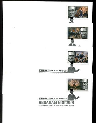 US FDC # 4380-4383 42c Abraham Lincoln 4 FDC's none 2009, 9K182 | eBay