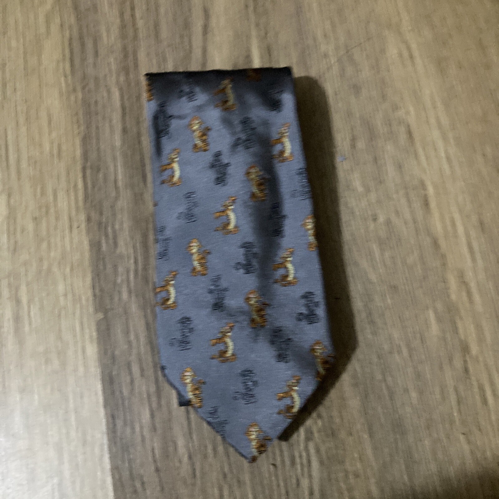 Tie-Rack Disney Pooh - Tigger Neck Tie - 100% Silk - Silver/grey | eBay UK