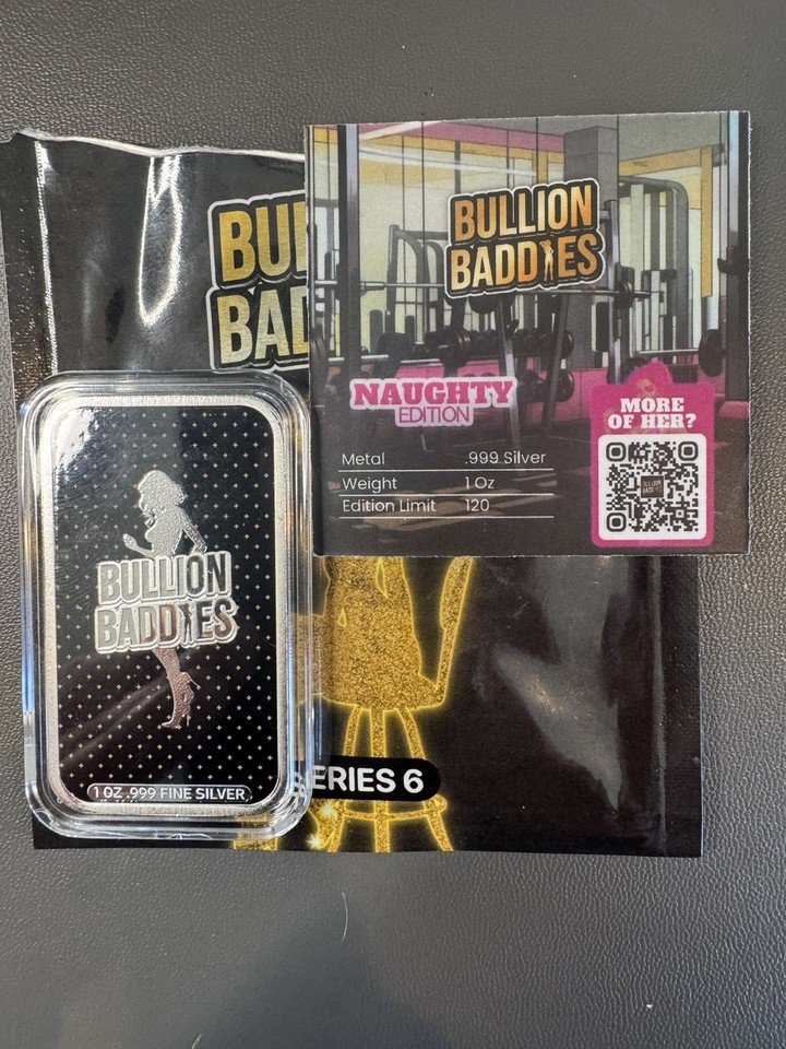 Bullion Baddies Series 6 Priya Plank Naughty 1 oz Silver Bar w/ COA ...