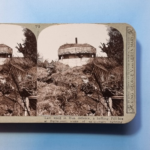 WW1 Stereoview 3D C1916 Real Photo German Machine Gun Turret Bullecourt ...