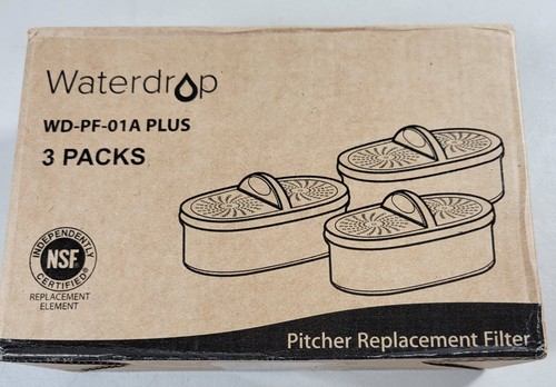 Waterdrop WD-PF-01A Plus Pitcher Replacement Filter 3 pack New | eBay