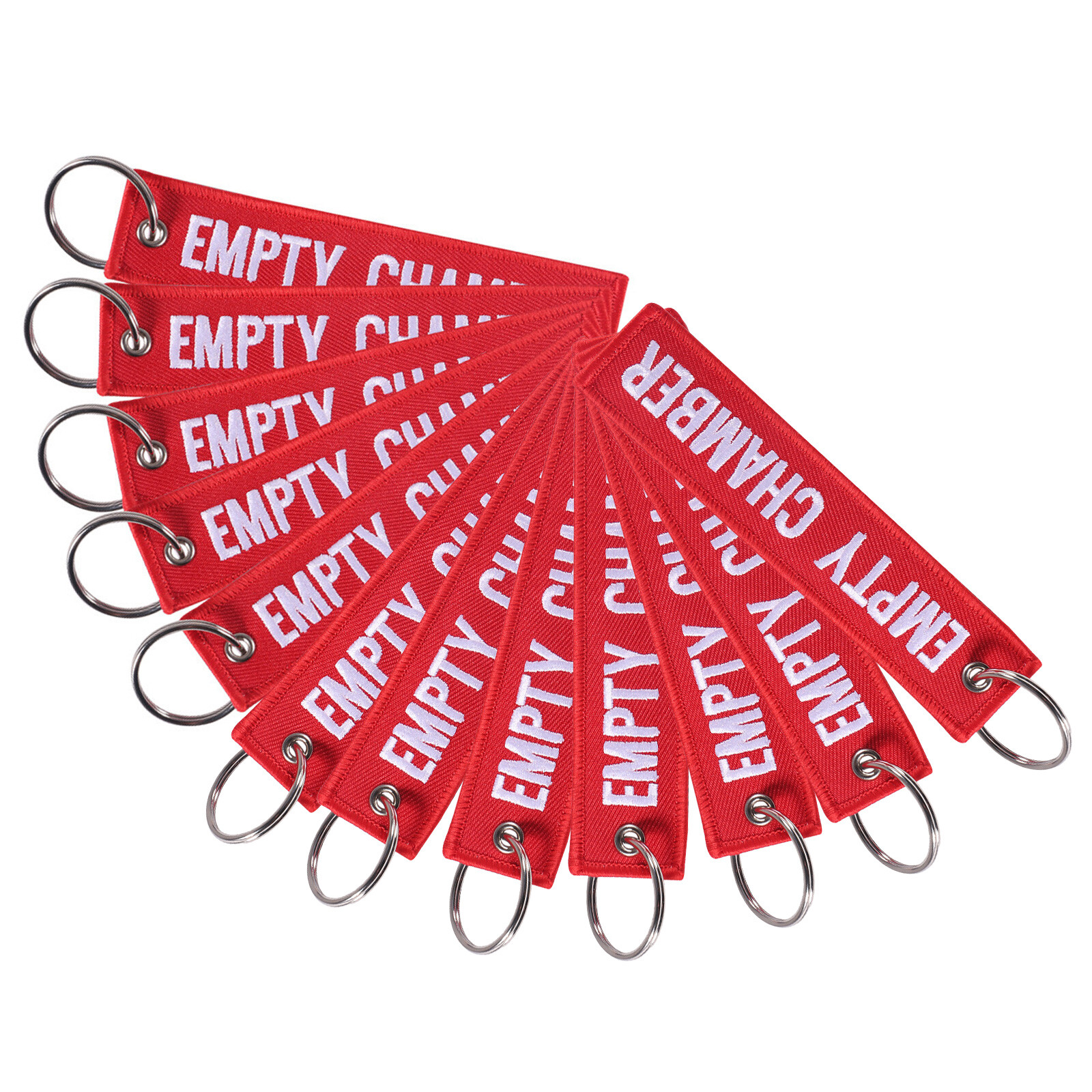 Empty Chamber-Key Chains Red 3/5/6/10/20 Pc for Safety Tags Gun Rifles ...