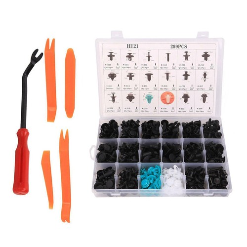 299× Car Body Plastic Push Clips Fender Bumper Fasteners Rivet ...