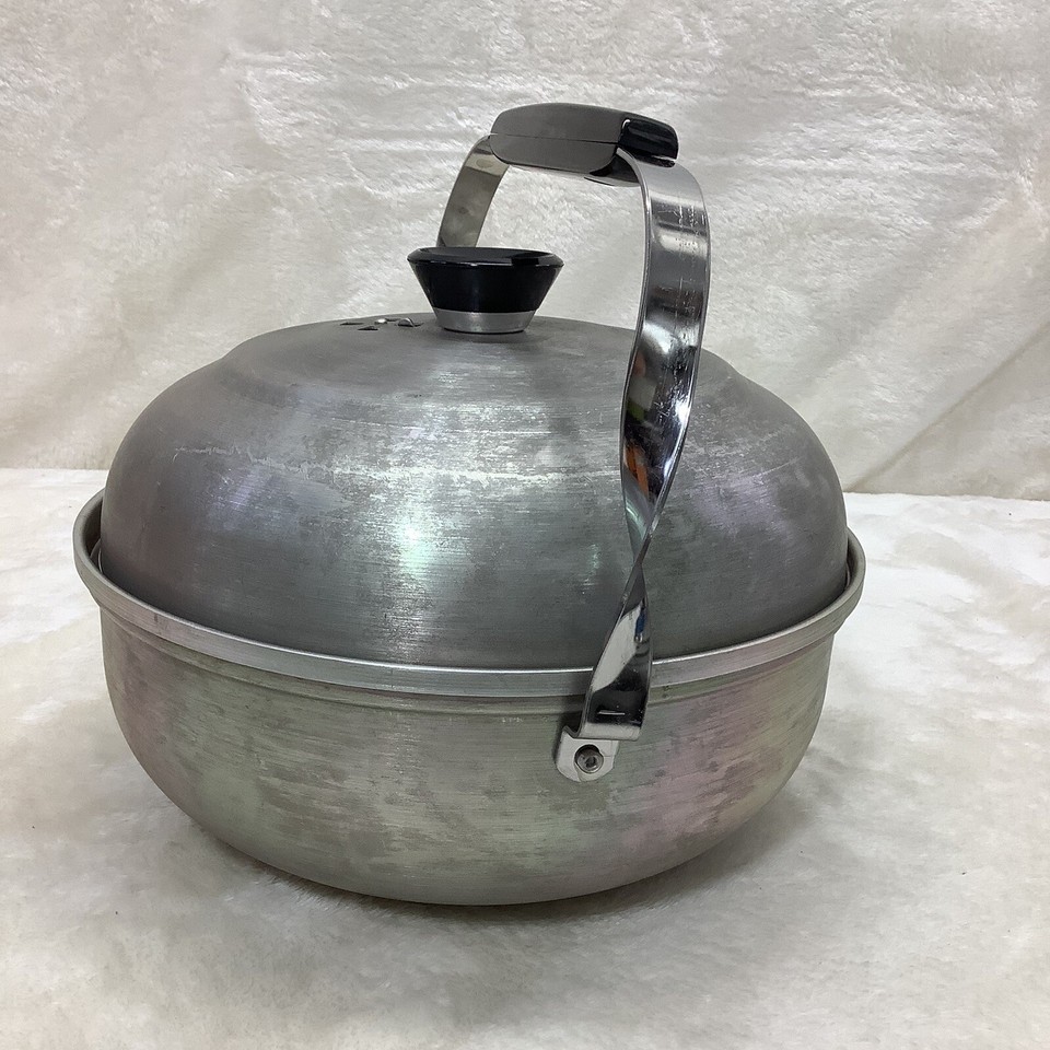 Vintage Mirro 2001M Aluminum Steamer Pot Round Basket Bun Warmer | eBay