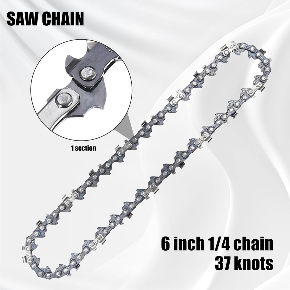 4PCS 6" Chain Saw Chain for 6 inch Mini Electric Chainsaw Hand Held ...
