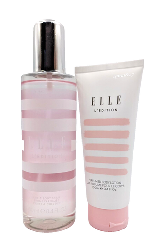 ELLE L'edition & Fleur - Hair & Body Spray & Perfumed Body Lotion Set ...