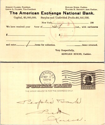 American Exchange National Bank New York NY Postcard | eBay