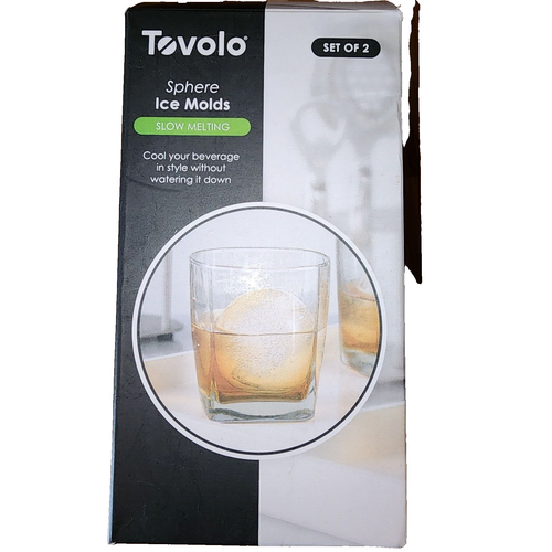 Tovolo Sphere Ice Mold Set of 2 -2.5" Molds Silicone Cap Stackable ...