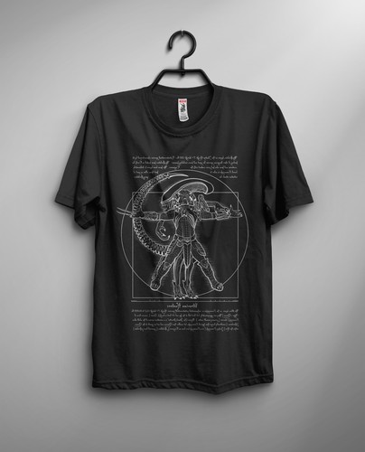 Vitruvian Hunters Men's T-shirt Alien vs Predator AVP Sci-fi movies | eBay