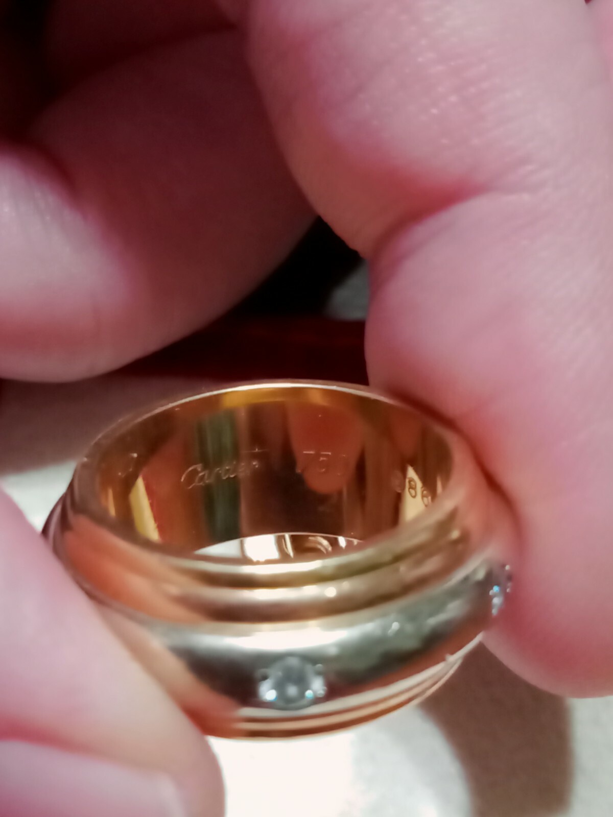 Cartier Vintage Trinity Spinner Ring 18K Yellow Gold Band | eBay
