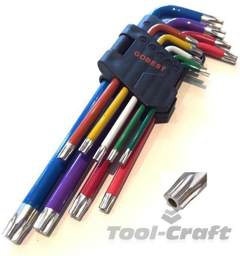 GOBEST torx security tamper proof allen key set 9 pcs T10-T50 CRV steel ...