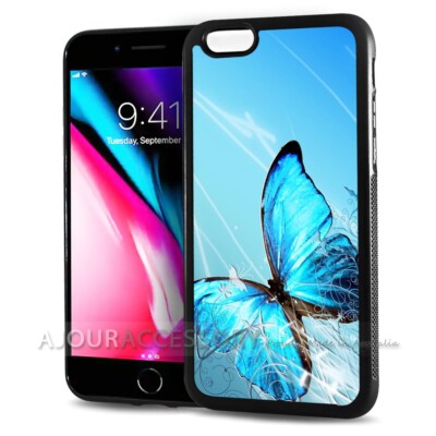 ( For iPhone 7 Plus ) Back Case Cover AJH11672 Blue Butterfly | eBay ...