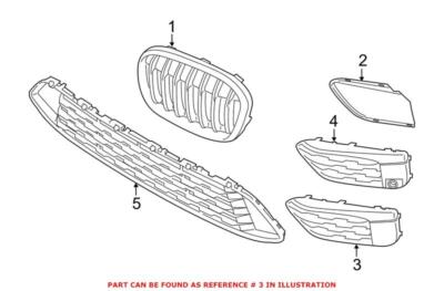 Genuine OEM Front Driver Left Lower Grille For BMW 51117453981 | eBay