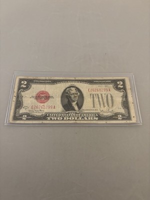 1928 Red Seal Two Dollar Note | eBay