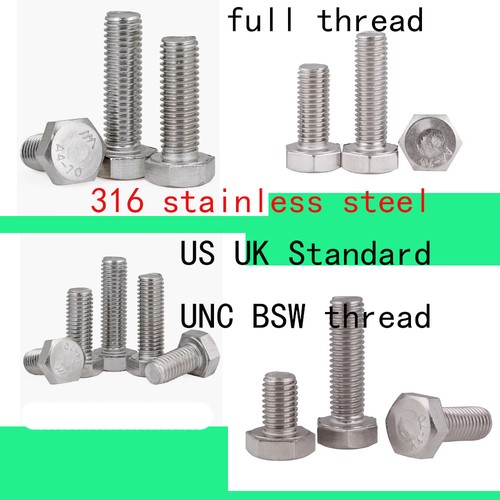 5/16-18 thread 316 stainless steel hex head screws outer hexagonal ...