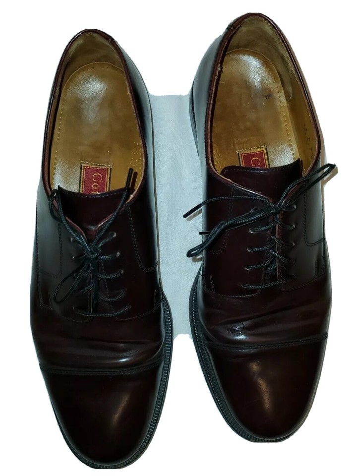 Mens Cole Haan City Cap Toe Burgundy Leather Oxford Dress Shoes 12 D | eBay