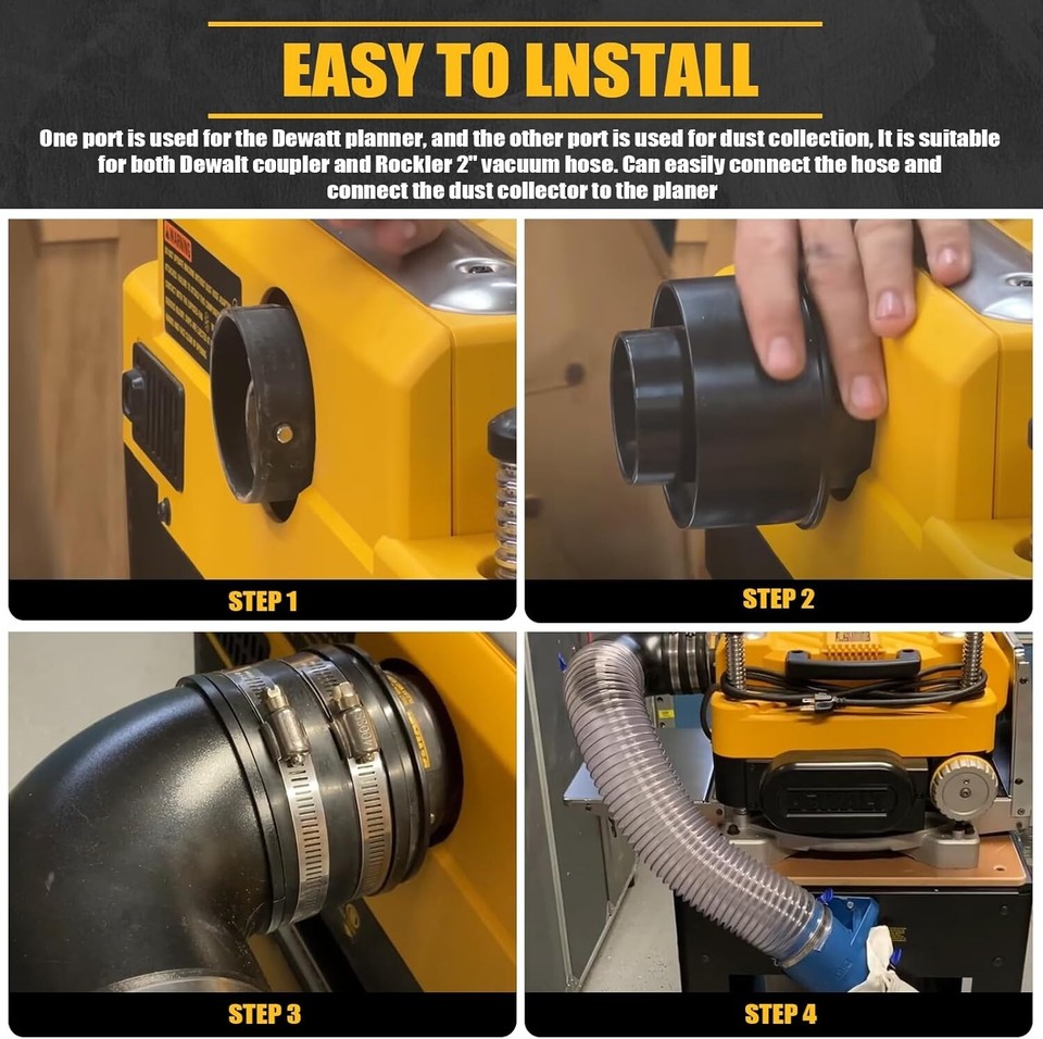 514001148 Planer Vacuum Adapter Parts Replacement for DeWalt DW735 ...