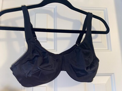 BARELY BREEZIES Seamless Microfiber Underwire Bra BLACK 36B | eBay