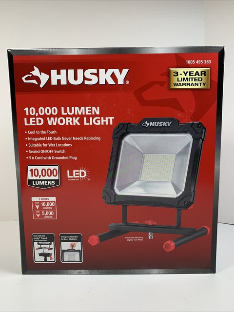 Husky 10 000 Lumens LED Corded Portable Work Light for sale online | eBay