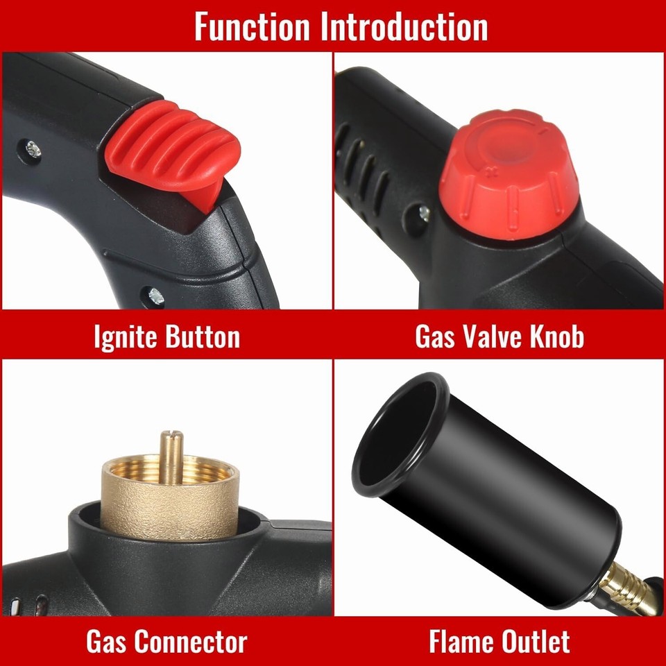 Propane Cooking Torch Grill Gun& Culinary Kitchen Blow Torch Charcoal ...