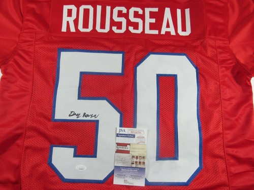 Greg Rousseau Buffalo Bills Signed Autograph Custom Authentic Style ...