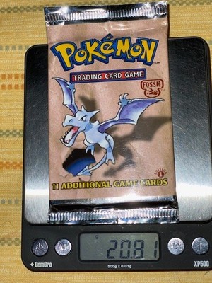 Pokemon 1st Edition Fossil Set Sealed Booster Pack 20.81 Grams Auction ...