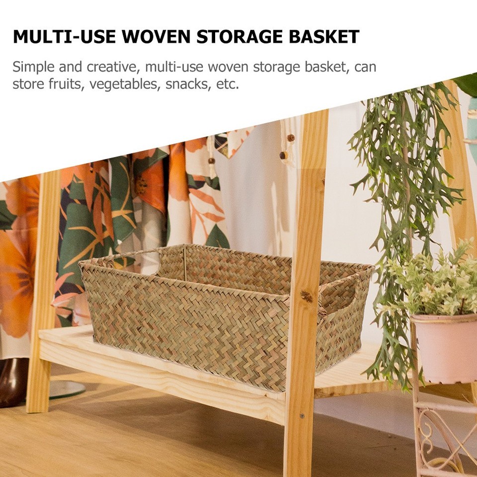 Baskets Tray Straw Bread Creative Fruit Daily Use for Snacks Table ...