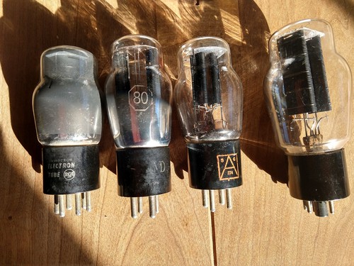 Vintage ST glass RCA 42, Ken Rad 80, Raytheon 80, Raytheon 5U4 Tested ...