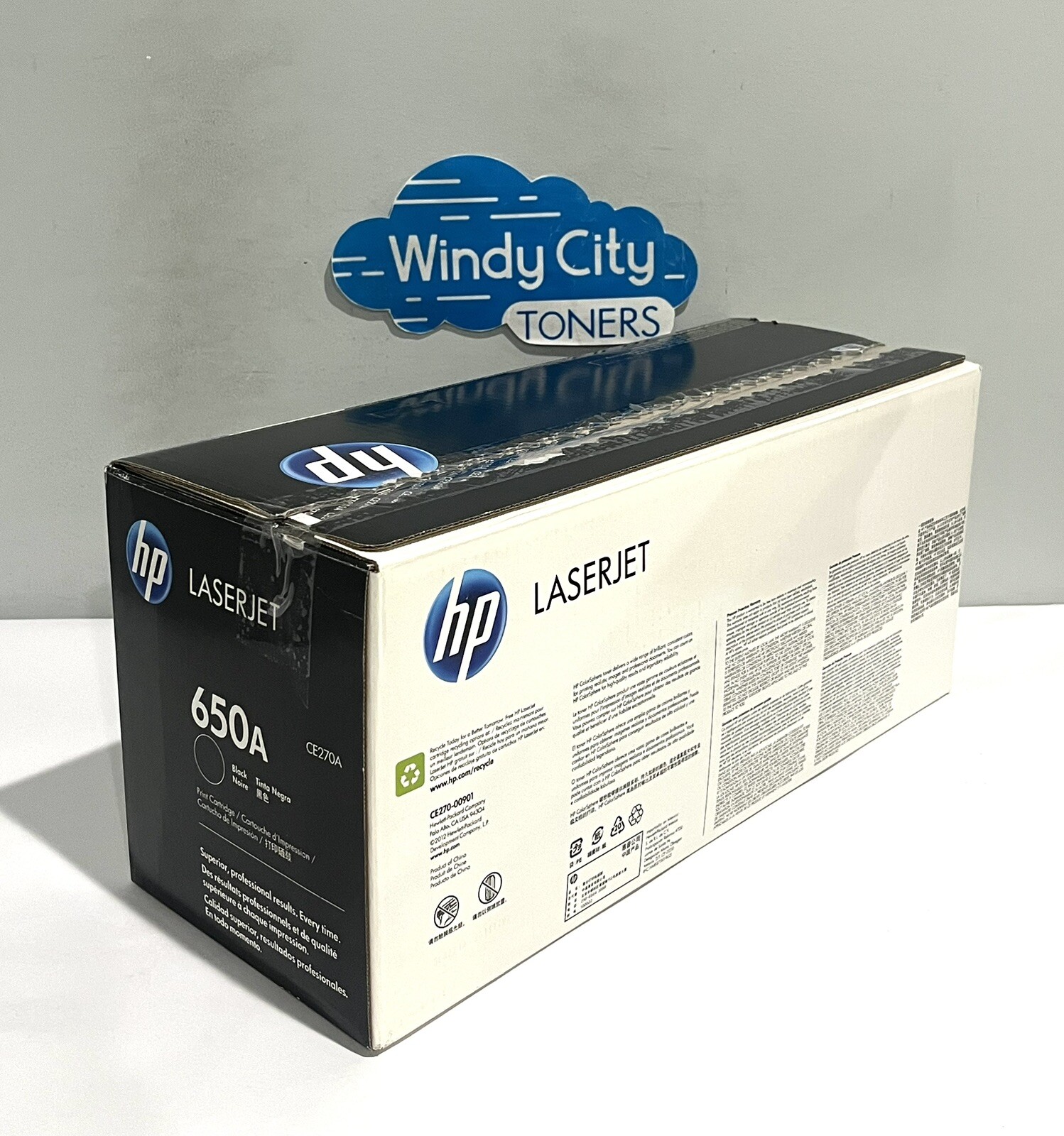 HP 650A CE270A Black Original Toner Cartridge LaserJet CP5525 CP5520 ...