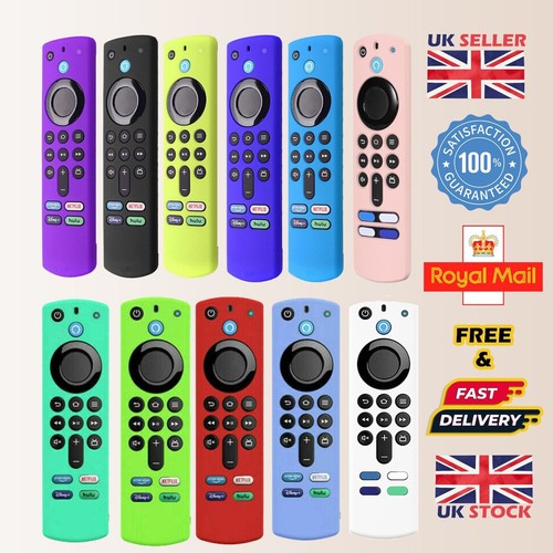 Fire Stick TV Cover Case (3rd Gen) Alexa Remote 2021 Anti Slip Silicone ...