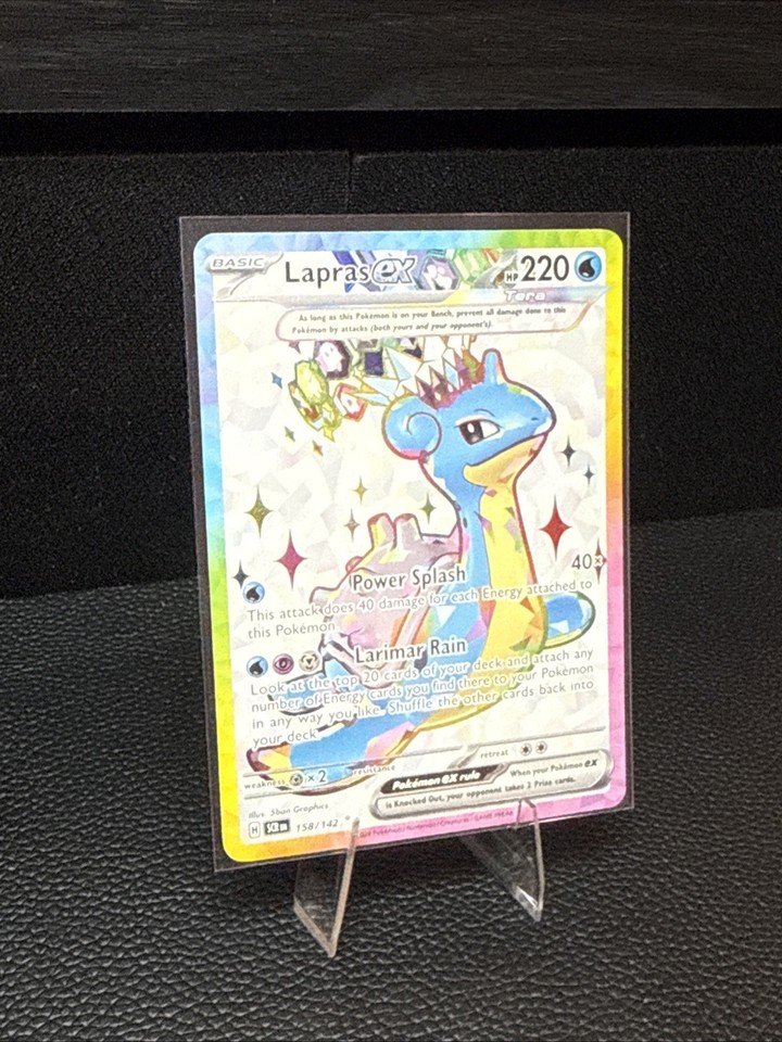 Pokémon TCG Lapras ex 158/142 Full Art Secret Rare Tera Holo Sv07 ...