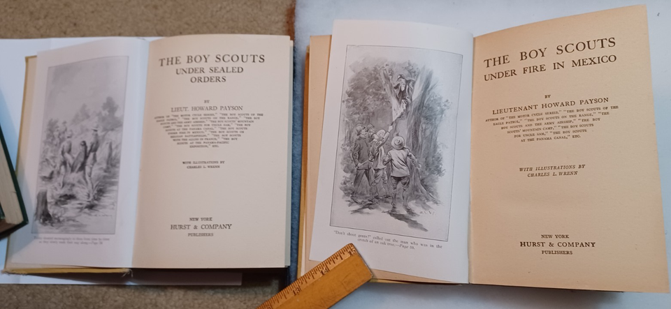 1912-1916 THE BOY SCOUTS (4 BOOKS) by Lt. Howard Payson; Hurst & co ...