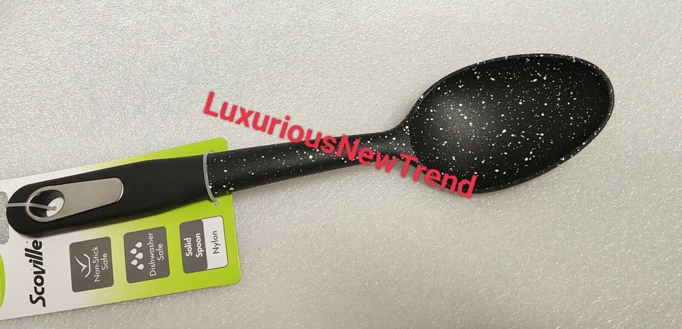 New Original Scoville Solid Spoon Black Nylon Luxury Cooking Utensil Handle UK👌 | eBay