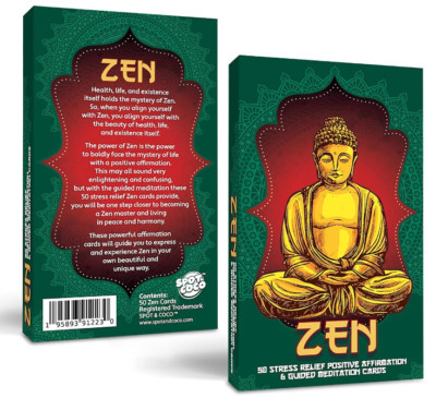 NEW Zen 50 Stress Relief Positive Affirmation & Guided Mediation Cards ...