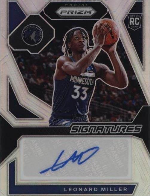 2023-24 Panini Prizm - Rookie Signatures Leonard Miller #RSI-MIL Silver ...