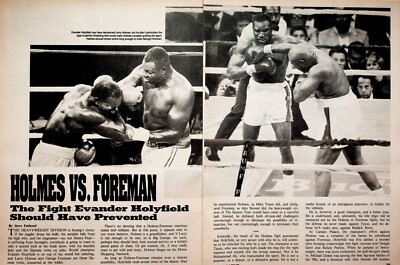 1992 Larry Holmes Vs. George Foreman - 4-Page Vintage Boxing Article | eBay