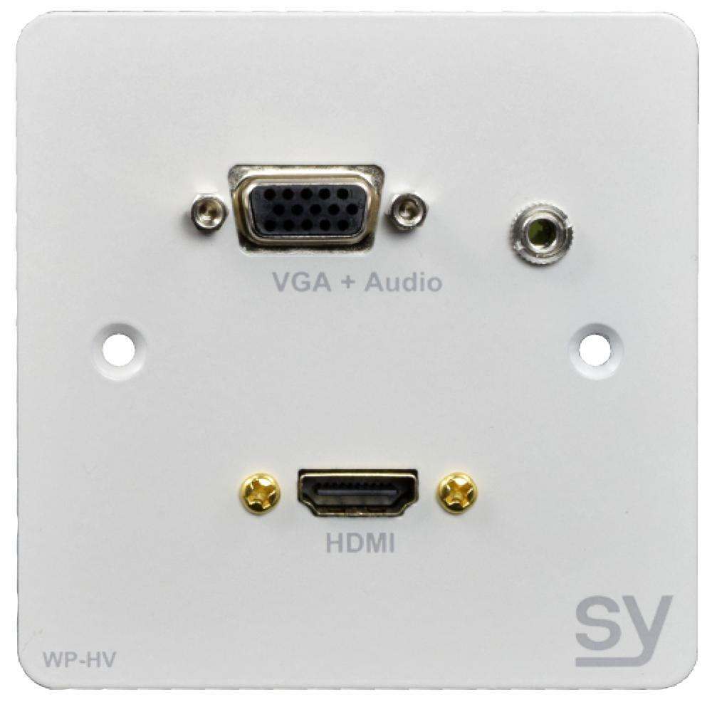 HDMI & VGA SINGLE GANG WALL INPUT PLATE, PRODUCT RANGE SY WP FOR SY ...