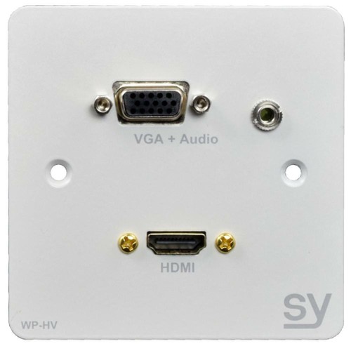 HDMI & VGA SINGLE GANG WALL INPUT PLATE, PRODUCT RANGE SY WP FOR SY ...