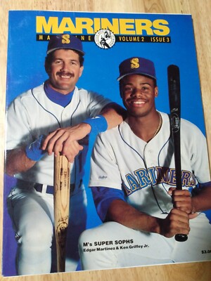 1990 Mariners Magazine Volume 2 Issue 3 Edgar Martinez and Ken Griffey ...