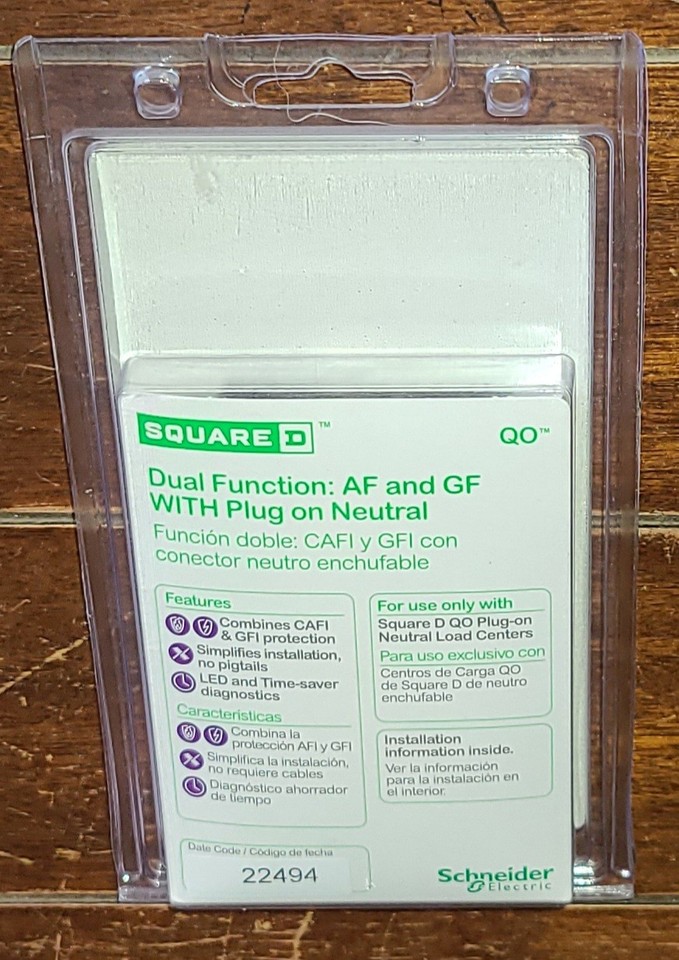 QO 20A Dual Function Circuit Breaker: AF & GF with Plug On Neutral # ...