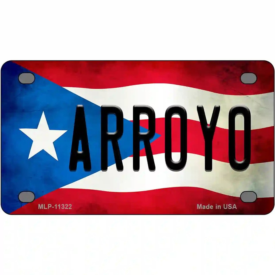Arroyo Puerto Rico Flag License Plate Metal Novelty | eBay