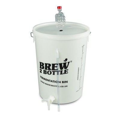 Brew2Bottle 25ltr Bored Bucket, Lid with Grommet, Airlock & Little ...