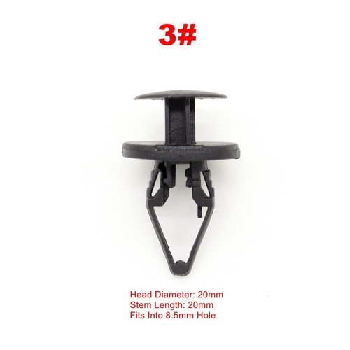 Black Retainer Clip Nylon Bumper Fastener for GM 6.5-10mm Hole Fitment ...