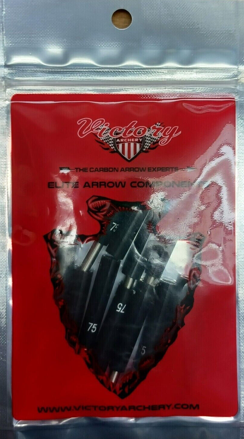 Victory .166 Shok Taper Lock 75 Grain Inserts ACISHOKVXLS-12 VAP TKO SS ...