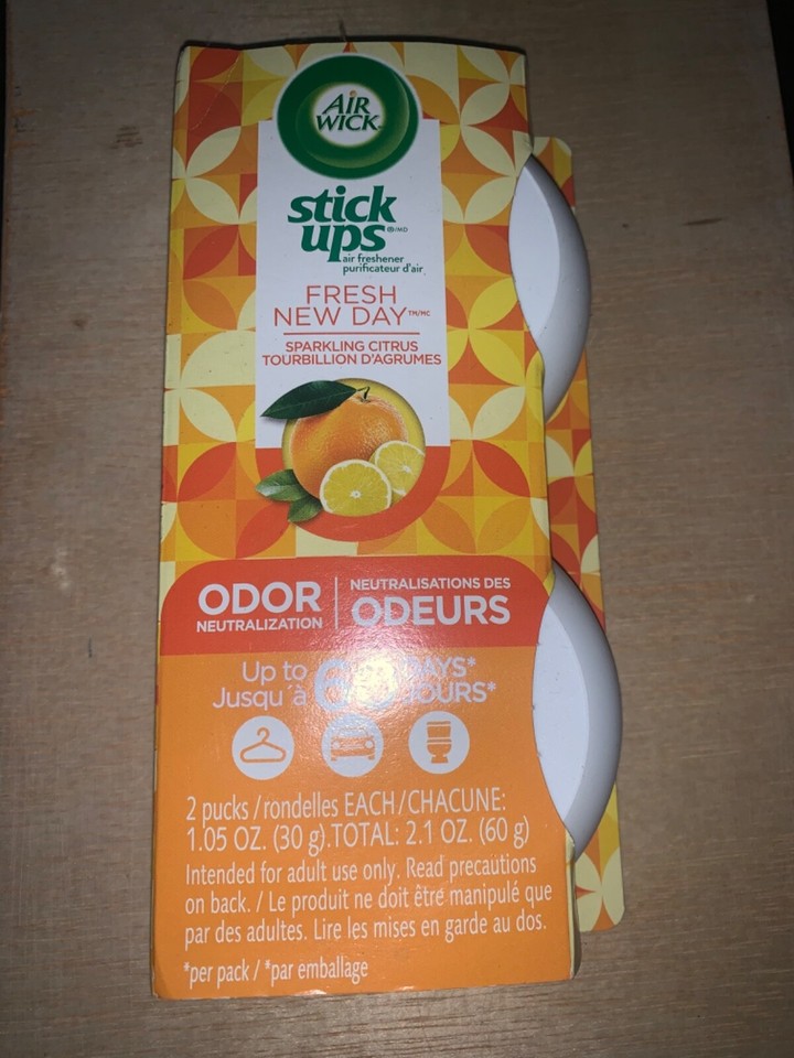new Air Wick Stick Ups Air Freshener, Sparkling Citrus 4 Pucks | eBay