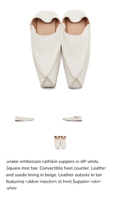 acne studios off-white snake slipper size 37 | eBay